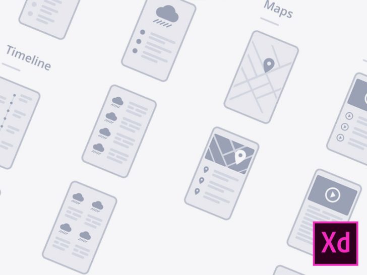 Mobile Wireflows Adobe XD Template - Xd File