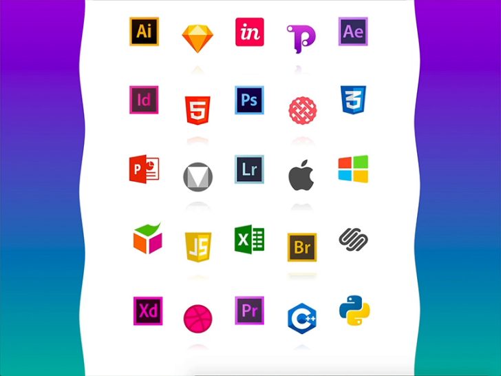 Floating Designers Icons - Xd File