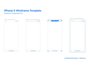 iPhone X Wireframe Template with Guides - Xd File