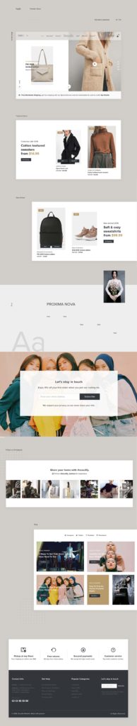 Free Fashion Store Website XD Template | Seoulify - Xd File