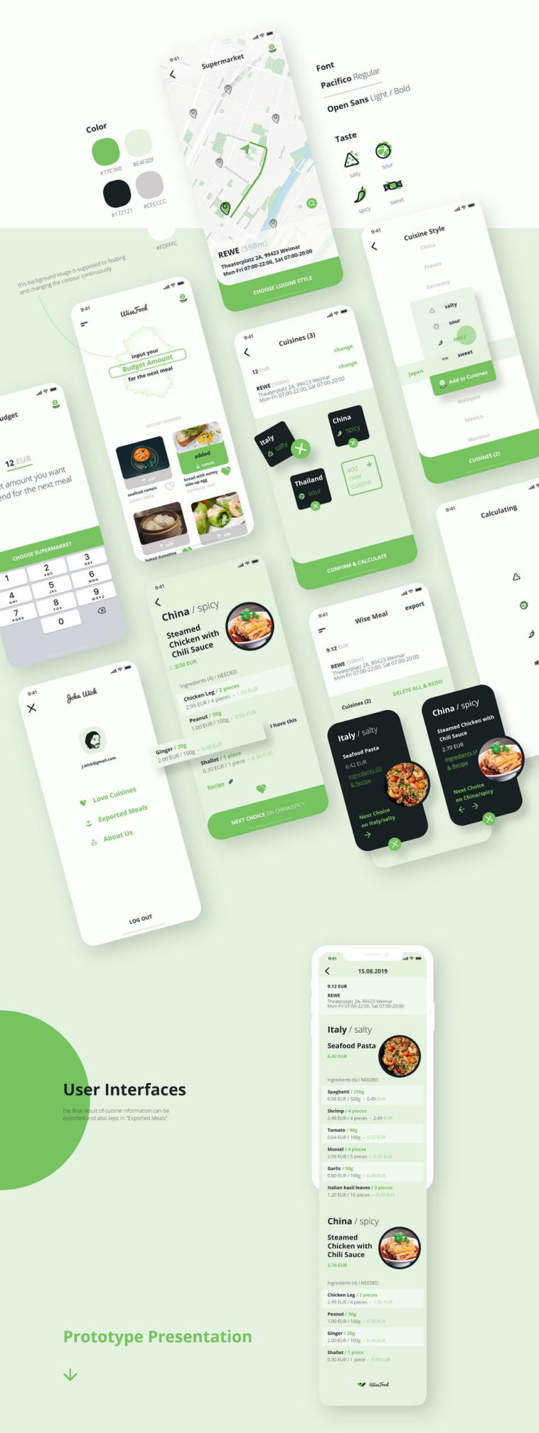 Free Food App Project UI Kit XD Template - Xd File