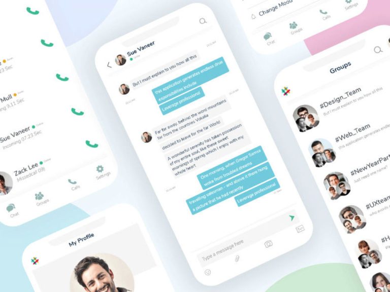 Free Slack | Mobile App Redesign Xd Concept Template - Xd File