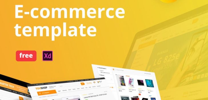 Free eCommerce Adobe XD template - Xd File