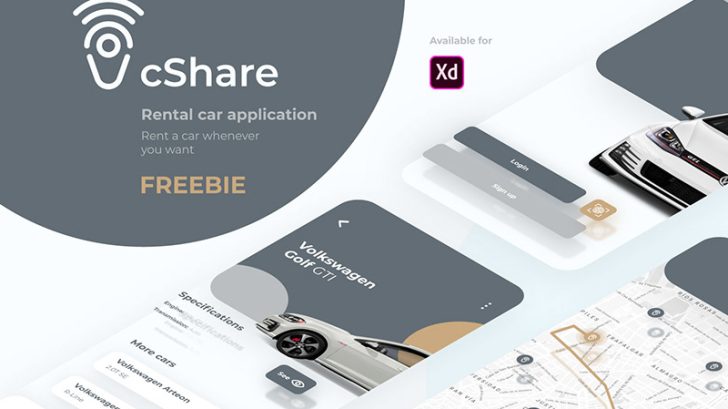 Free Classic Cars App UI Design Template XD file - Free Xd File