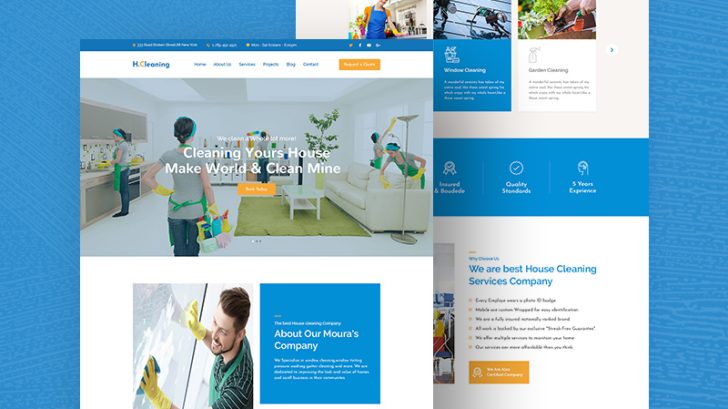 Free Cleaning Services App UI Design XD Template - Xd File Templates