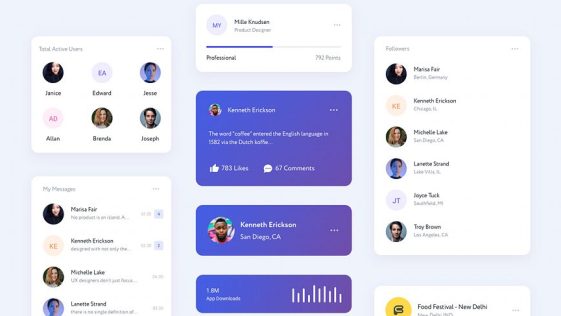 27 Free UI cards for Adobe XD - Xd File