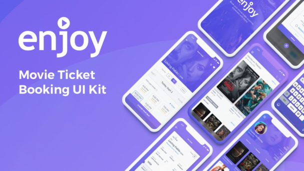 Free Cinema Web App Template XD - Xd File
