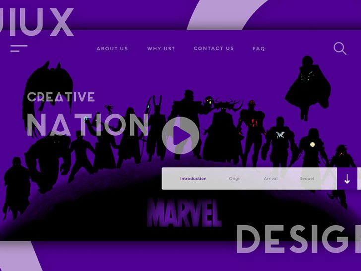 Free Website Header UI/UX Design Template - Xd File