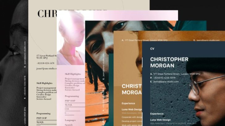 Free CV Resume Adobe XD Templates Xd File