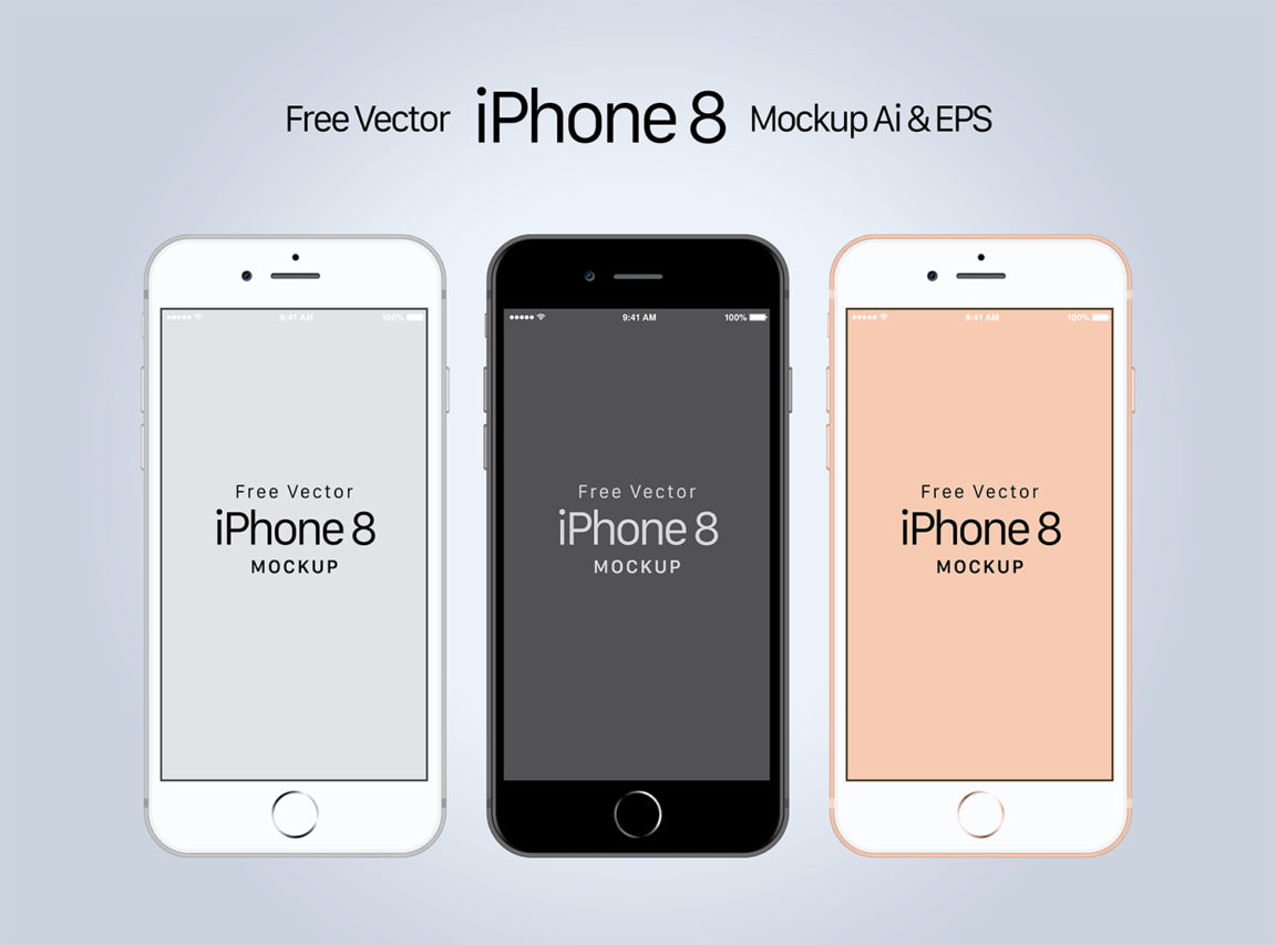 Free iPhone 8 Mockup PSD, Ai & EPS - Free XD Templates