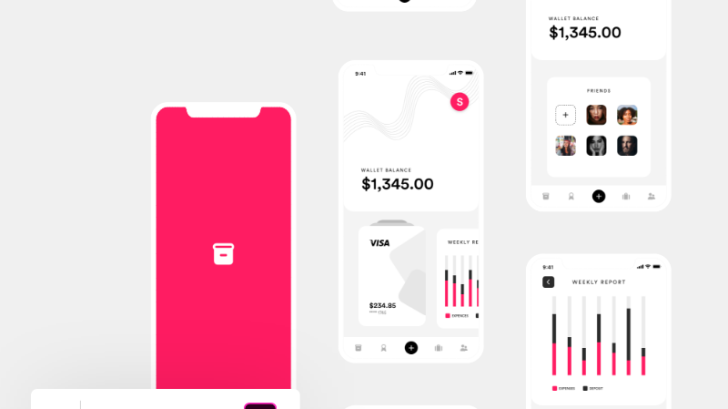 Free Wallet Mobile App Concept XD Template - Xd File