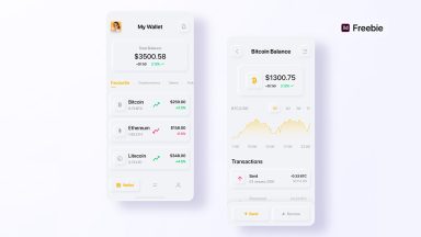 Free Crypto XD mobile app template - Xd File
