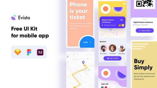 Free Event iOS UI Kit - Xd File - Free XD Resource