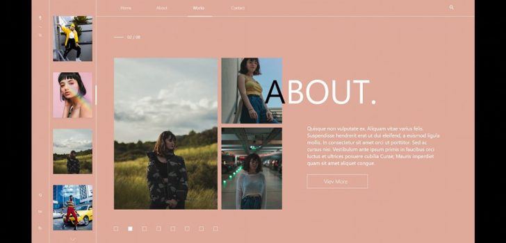 Free Animated Portfolio Adobe XD Template - Xd File