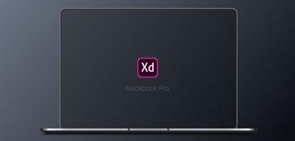 Free Dark Macbook Pro XD Mockup - Xd File