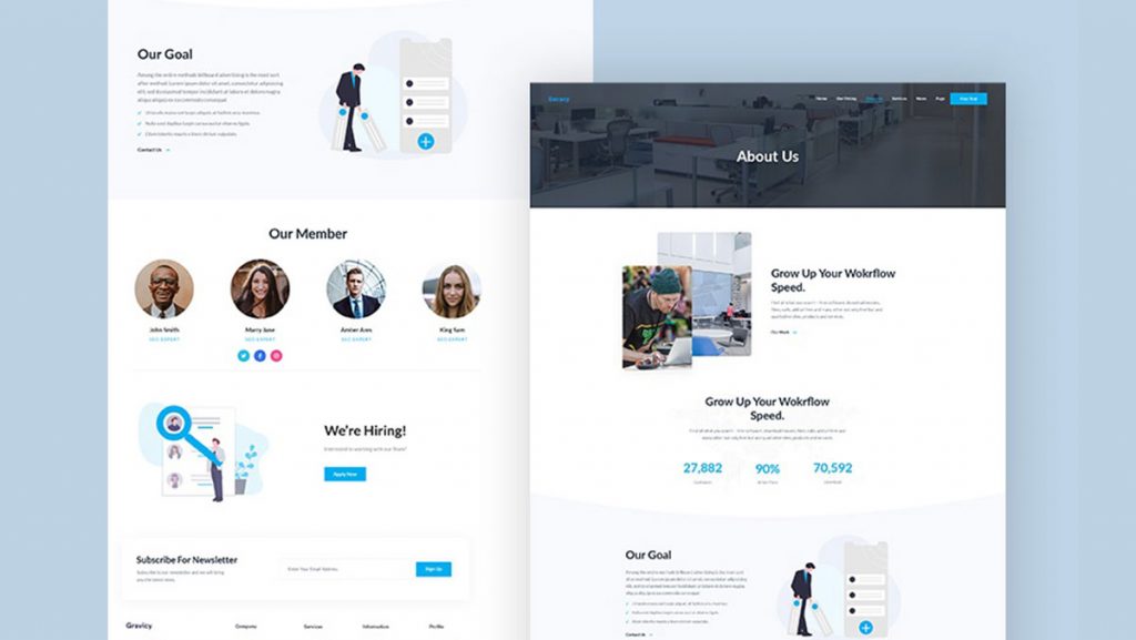 Free About Us Page Template XD File Xd File