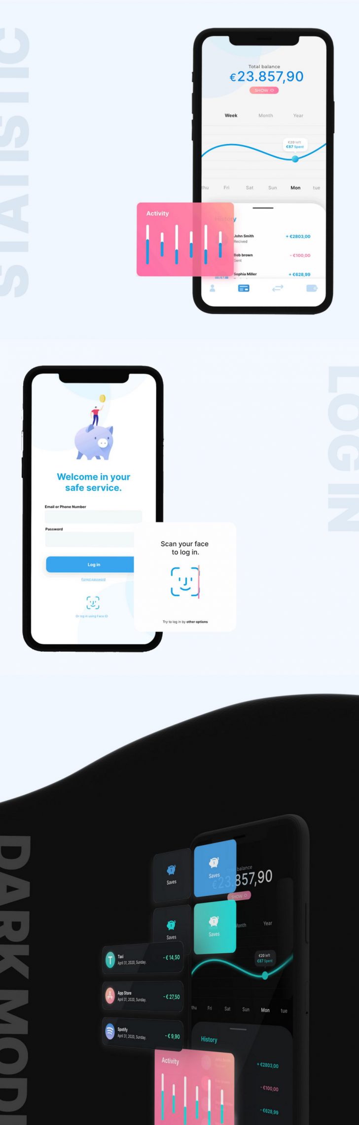 Free Financial UI Kit XD File Template - Xd File