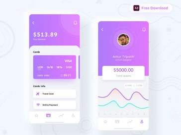 Free Financial App Design Templates - Free Xd File