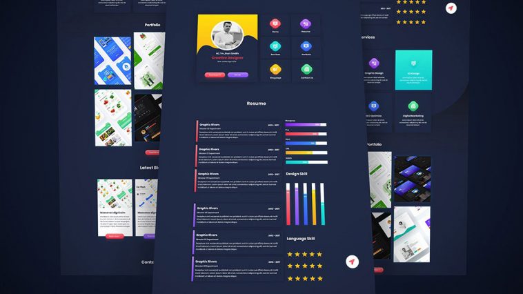 Free CV Resume Adobe XD Templates Xd File
