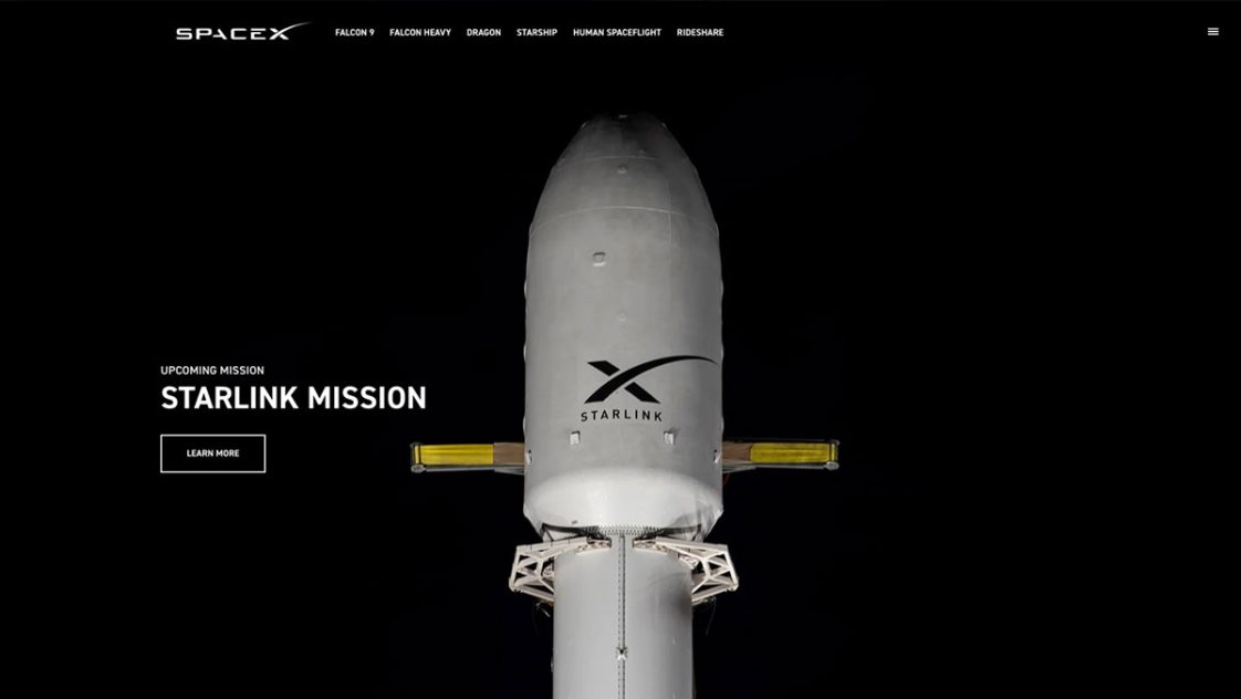 Free SpaceX Animated Website Concept - Xd File