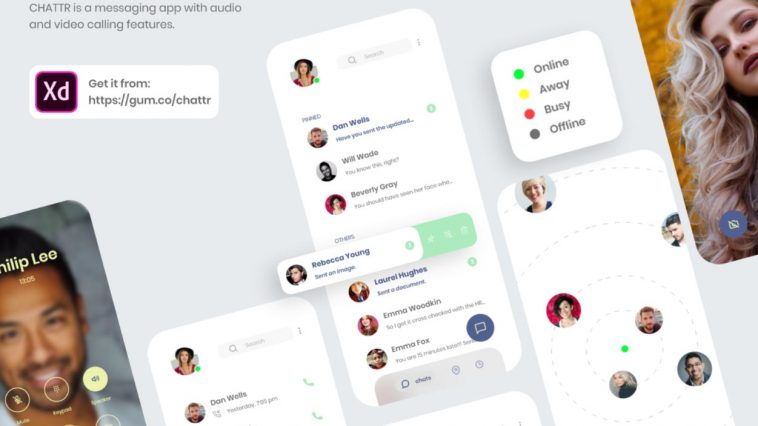 Free Mobile Video Call UI XD design file - Free Adobe Xd File