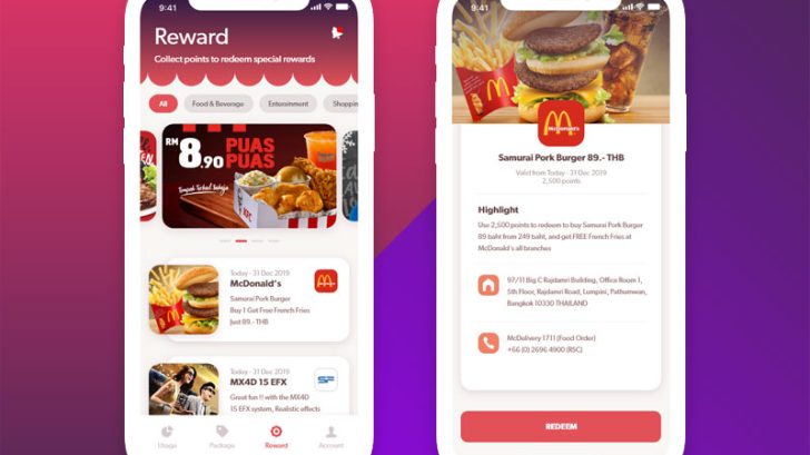 Free Restaurant Coupon Reward XD App Template Template - Xd File