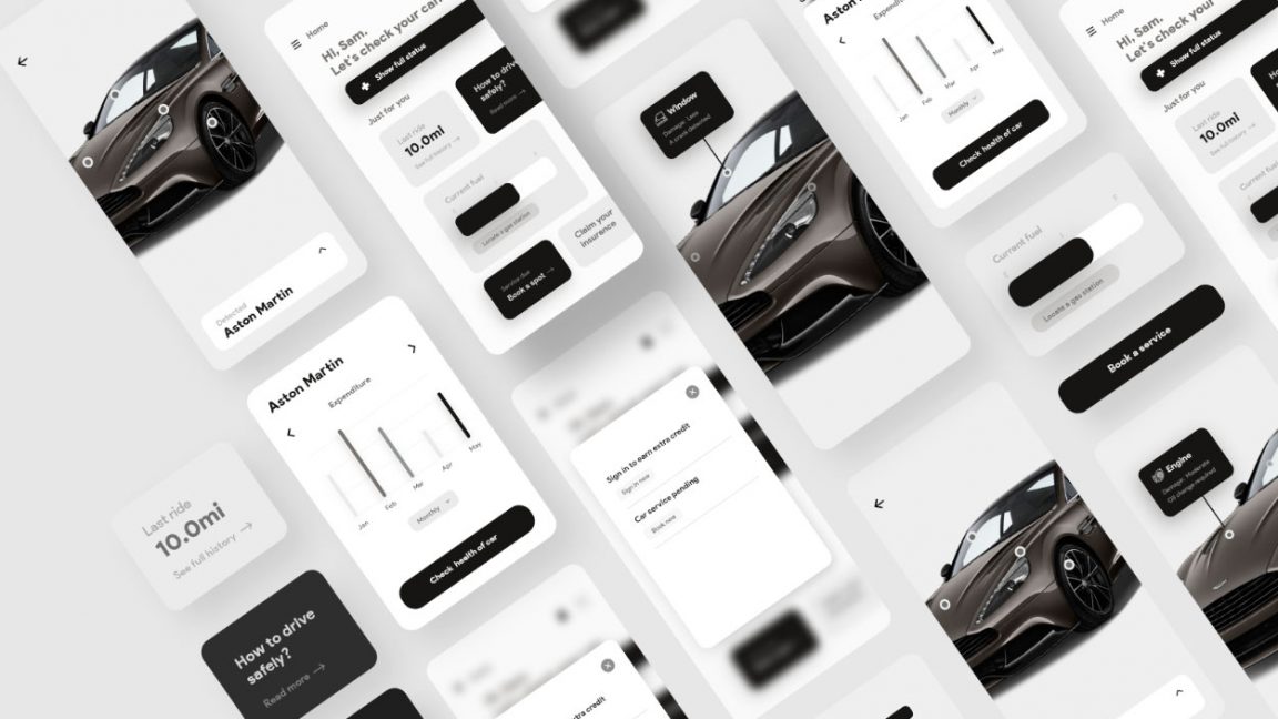 Free Classic Cars App UI Design Template XD file - Free Xd File