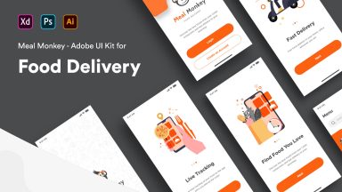 Free Food Delivery App XD Concept Design Template - Xd File