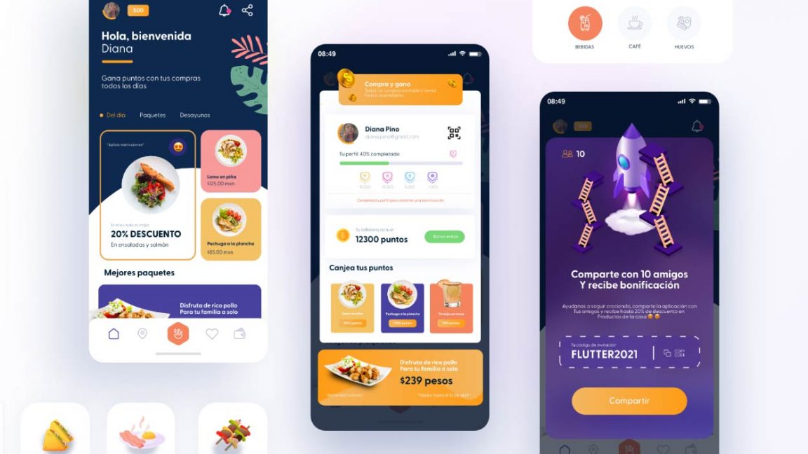 Free Reward App Screen Template Template - Xd File