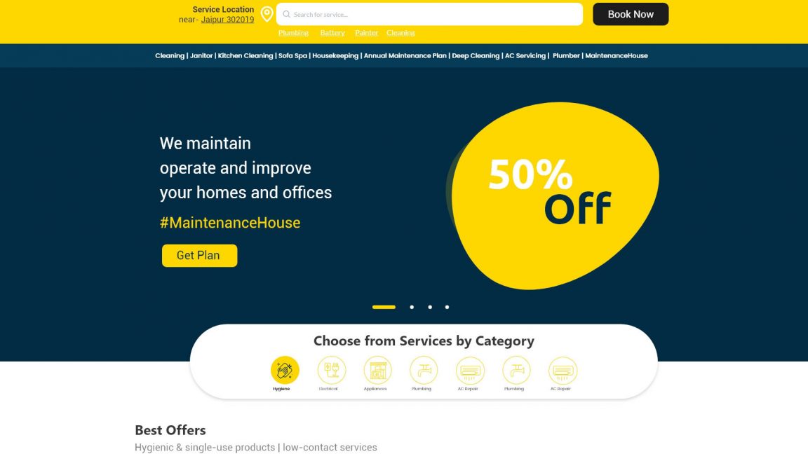 Free Cleaning Services App UI Design XD Template - Xd File Templates