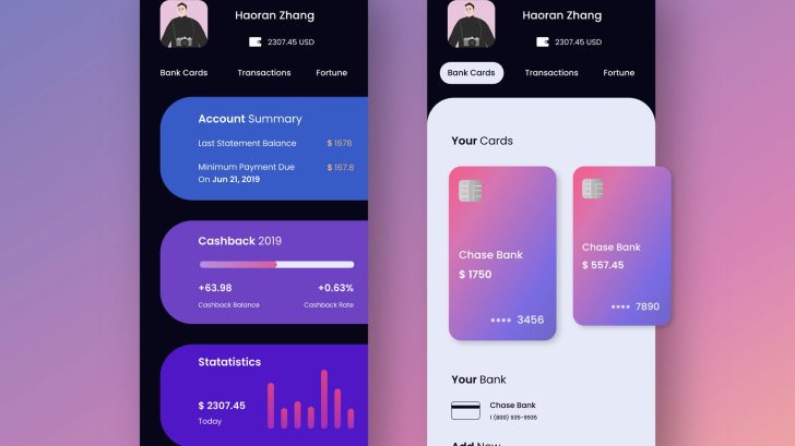 Free Financial App Design Templates - Free Xd File