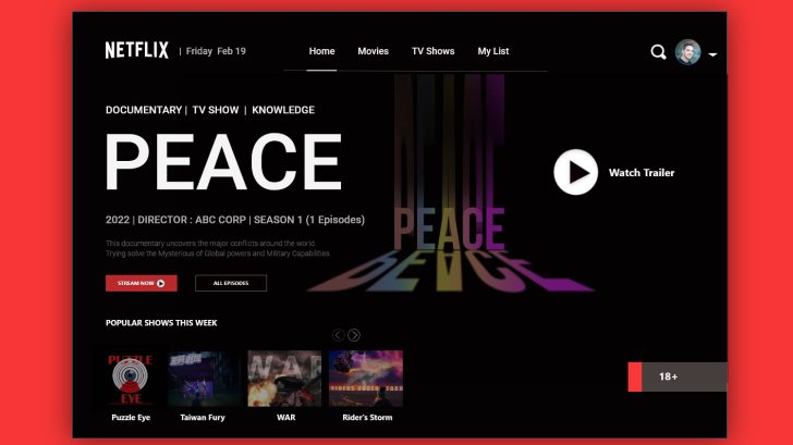 Free Netflix Web Login UI Redesign Concept - Xd File