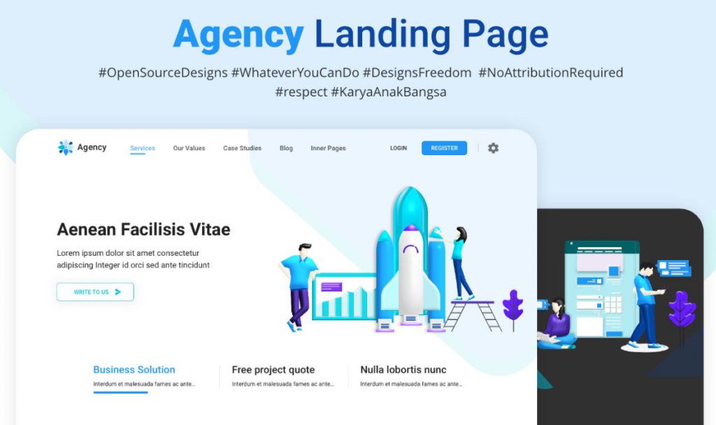 Free Corporate Website Landing Page Figma UI Template - Free Adobe Xd File