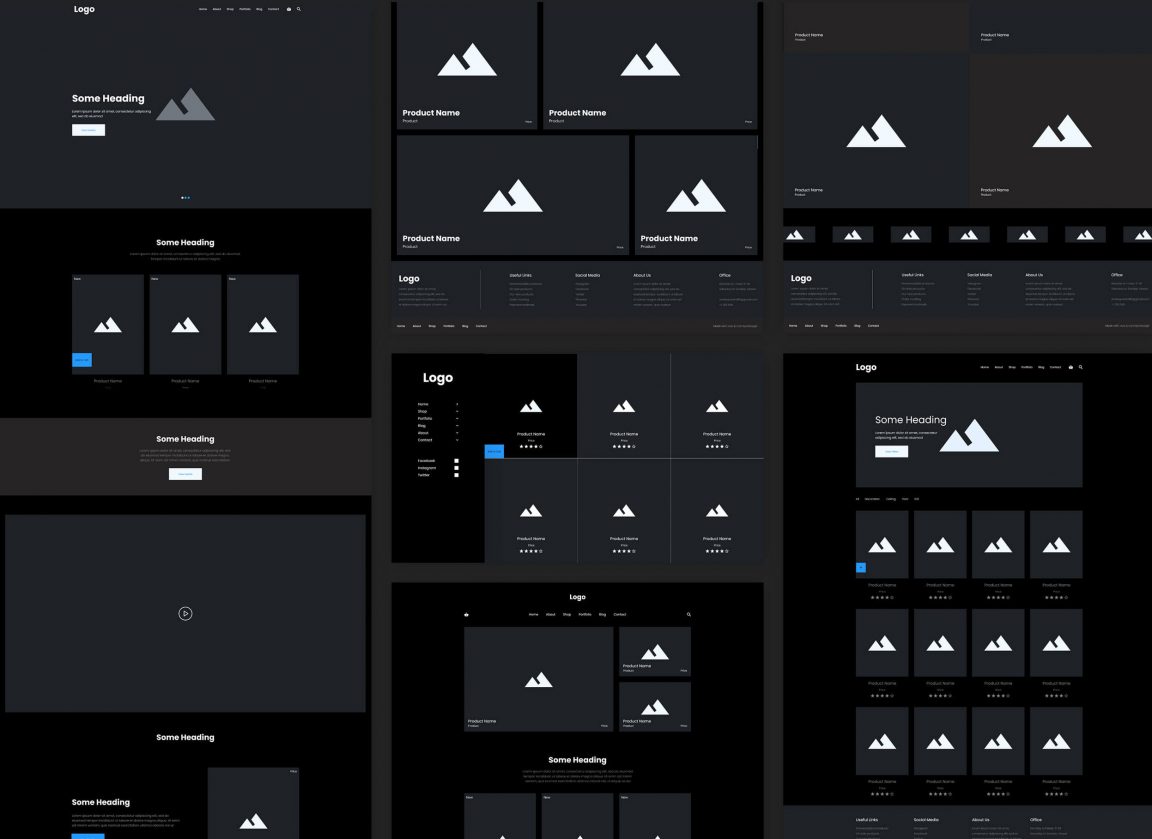 Free E-commerce Wireframes Kit Adobe XD Templates – QuickFrames - Xd File
