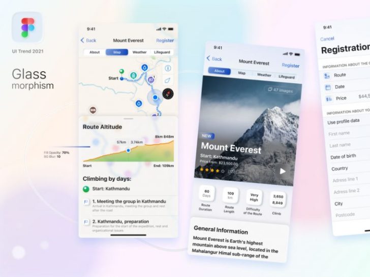 Free Travel Service App UI Figma Template - Xd File