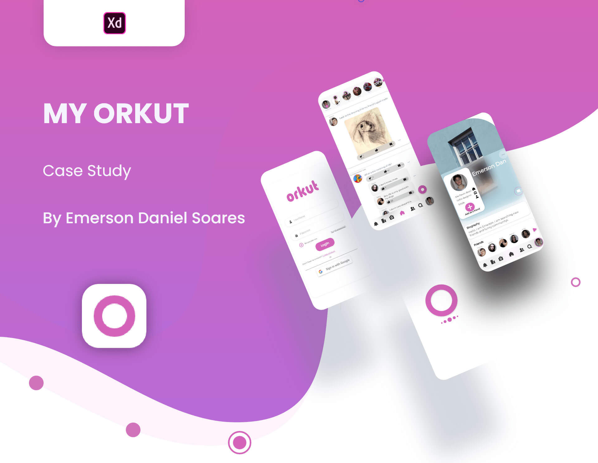 Free My Orkut Adobe Xd Mobile App Templates - Xd File