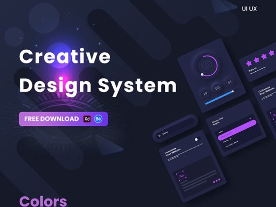 Free Adobe XD Creative Design System for Mobile App - Xd File