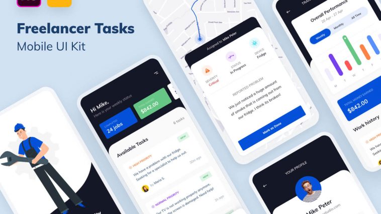Adobe XD Mobile App Templates - Xd File