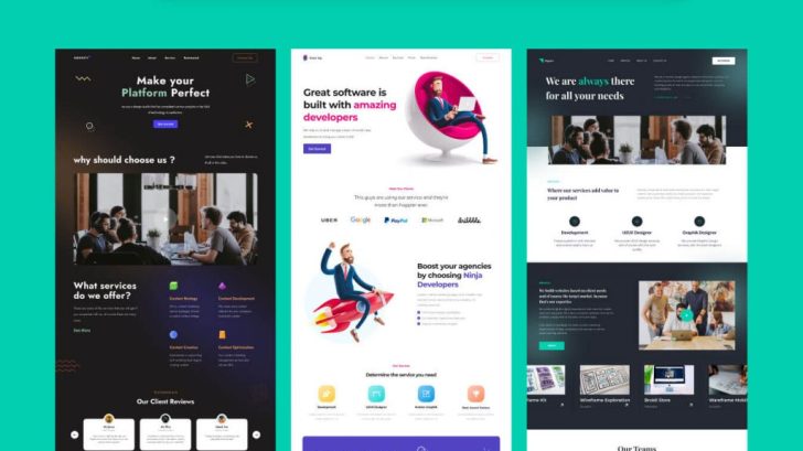 Free Business Consultant Website Adobe Template XD file - Xd File