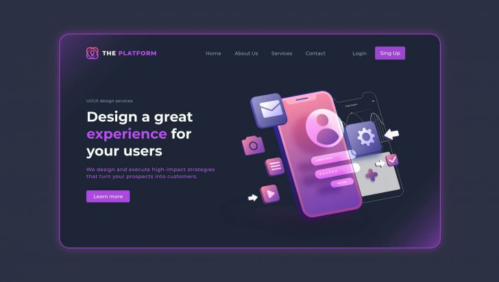 Free UX & UI Agency Website Banner Template XD - Xd File
